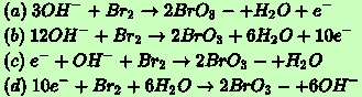 SOLVED: The balanced half-reaction for Br2 â†’ BrO3- in basic solution ...