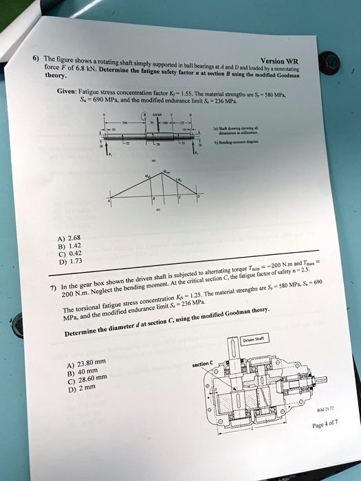 [GET ANSWER] 6the figure shows a rotating shaft simply supported in ...
