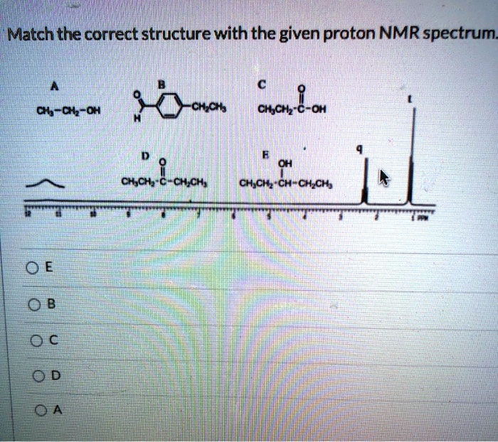Match the correct structure with the given proton NMR… - SolvedLib