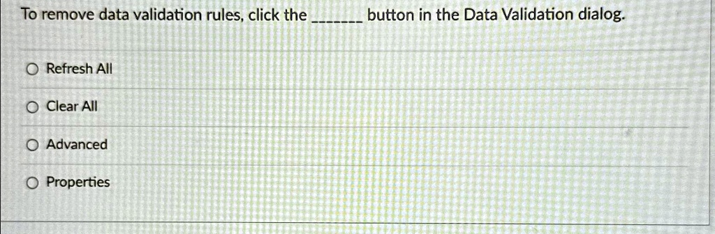 Solved To Remove Data Validation Rules Click The Button In The Data 2783