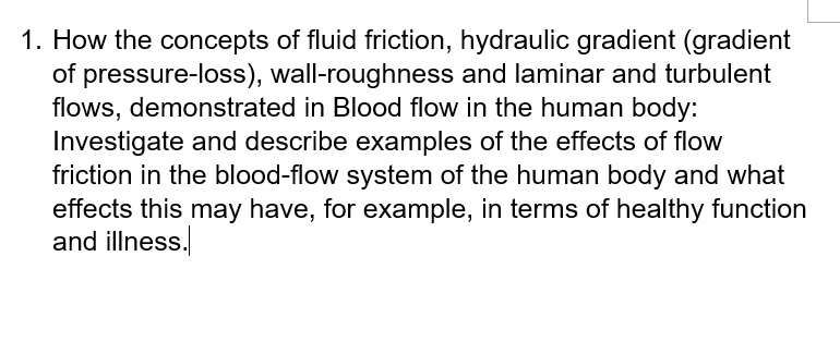 SOLVED: How the concepts of fluid friction, hydraulic gradient ...