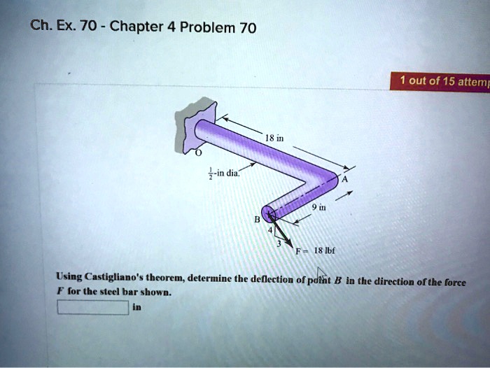 SOLVED: Ch.Ex.70-Chapter 4 Problem 70 1 out of 15 attempts 18 in -in diameter 181 lb Using ...
