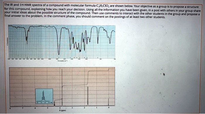 The IR and IH-NMR spectra of compound with molecular … - SolvedLib