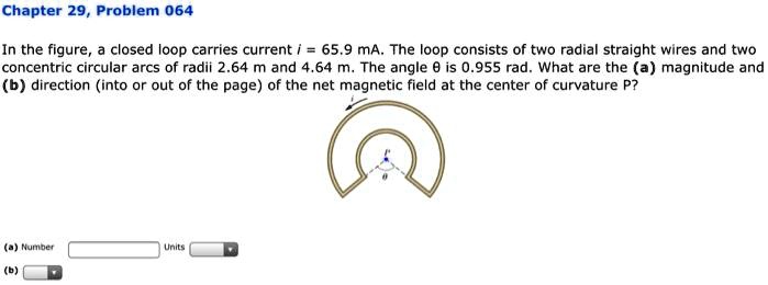 SOLVED: In the figure, a closed loop carries a current of 65.9 mA. The loop consists of two ...