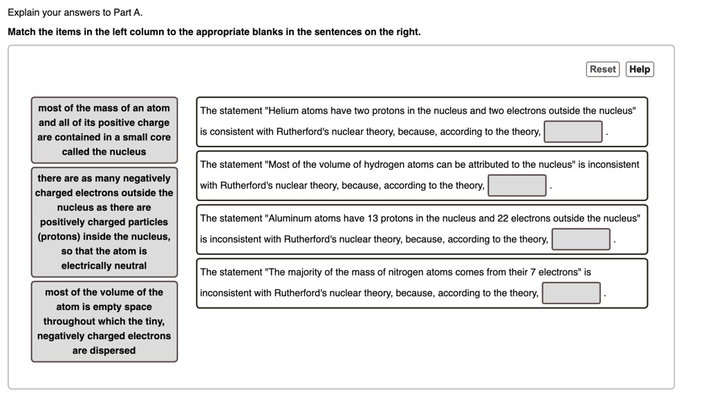 explain your answers to part a match the items in the left column to the appropriate blanks in ...