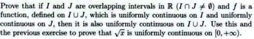 SOLVED: Prove that if [ and J arC overlapping intervals in R (Inj 0) and f is a function ...