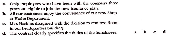 SOLVED: Select the correct sentence in each group and circle its ...