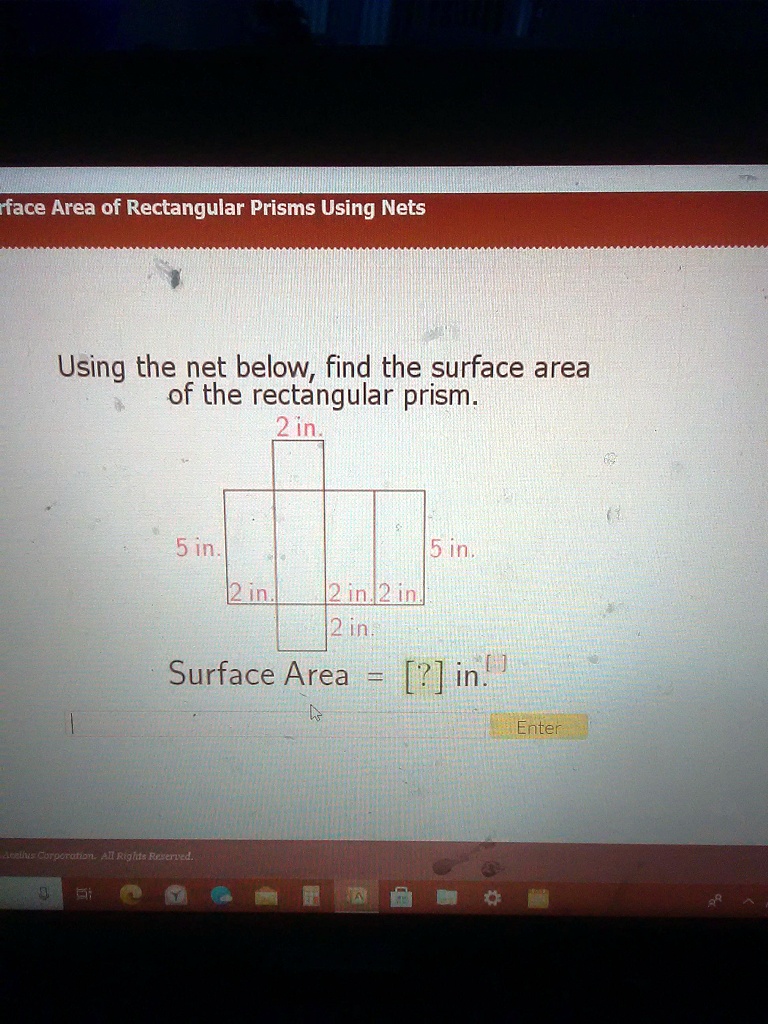 SOLVED: 'Please help I don't understand this at all face Area of Rectangular Prisms Using Nets ...