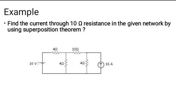 Solved Example Find The Current Through 10 Ω Resistance In The Given