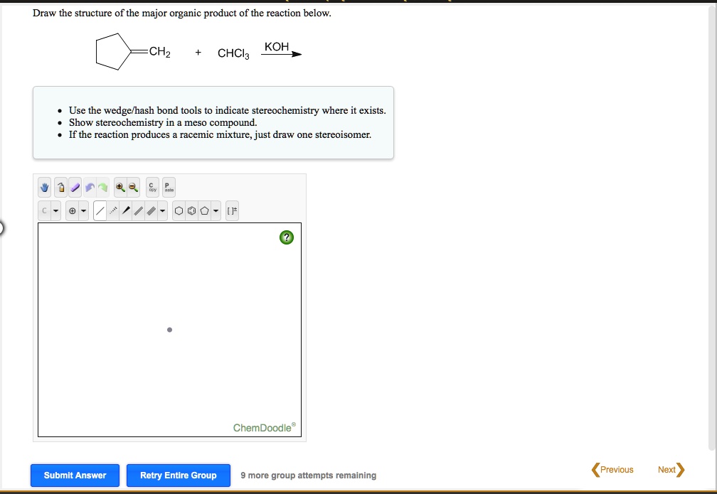 SOLVED: Draw the structure of the major organic product of the reaction ...