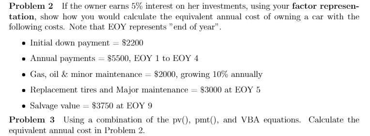 SOLVED: Texts: Problem 2: If the owner earns 5% interest on her ...