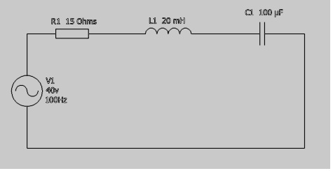 analyse the series rlc circuit above and determine the impedance the ...