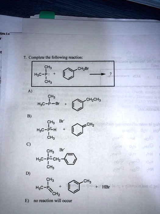 tda complete the following reaction ch3 hsc p ch3 chzbr cha hac pbr ...