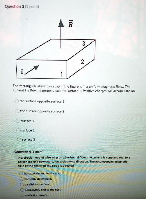 SOLVED: Question 3 (1 point) B The rectangular aluminum strip in the ...