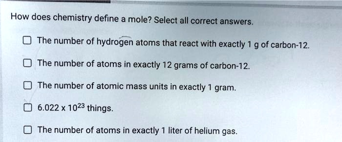 How Does Chemistry Define A Mole Select All Correct SolvedLib how-does-chemistry-define-a-mole-select-all-correct-solvedlib