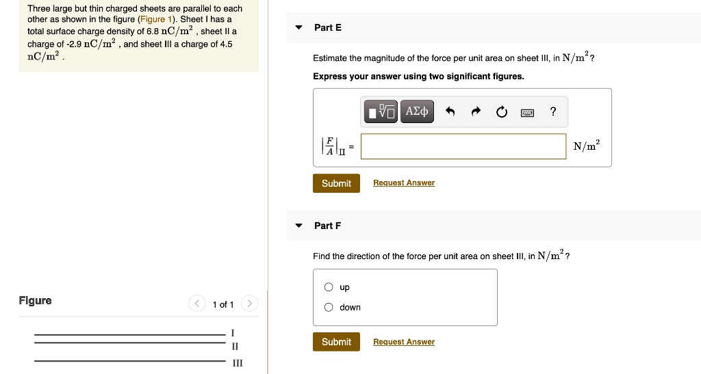 three large but thin charged sheets are parallel to each other as shown ...