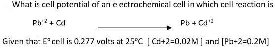 what is cell potential of an electrochemical cell in which cell ...