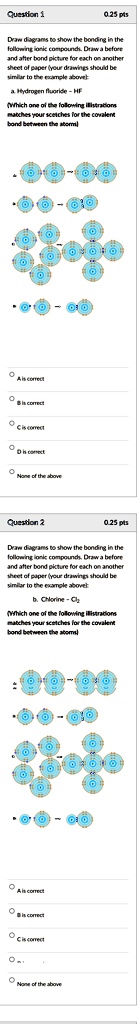 SOLVED: Draw diagrams to show the bonding in the following ionic ...