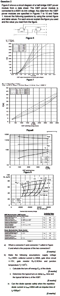 SOLVED: Question 2 Figure 6 shows a circuit diagram of a halr-bridge ...