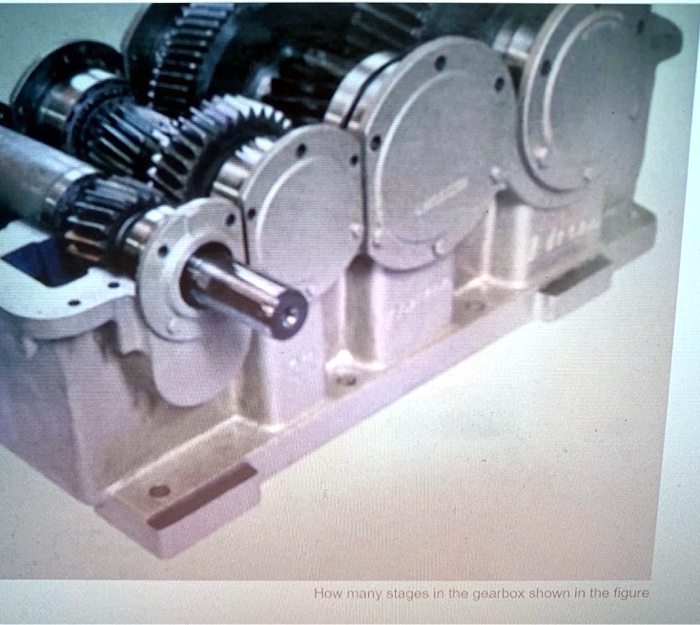 SOLVED: How many stages in the gearbox shown in the figur How many ...