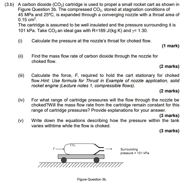 SOLVED: A carbon dioxide (CO2) cartridge is used to propel a small rocket cart as shown in ...
