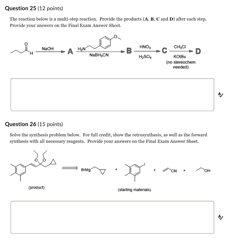 SOLVED: Text: Question 25 (12 points) The reaction below is a multi ...