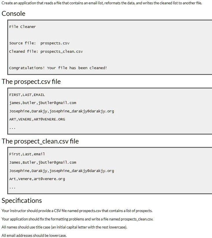 Text: List contains 501 names. Here is an example of the provided CSV file named prospects.csv ...