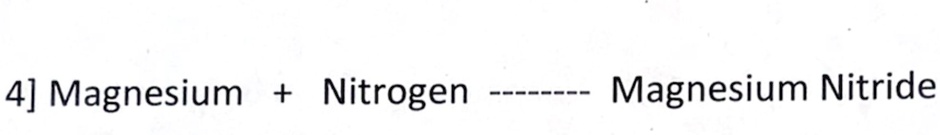 SOLVED: 4] Magnesium + Nitrogen Magnesium Nitride