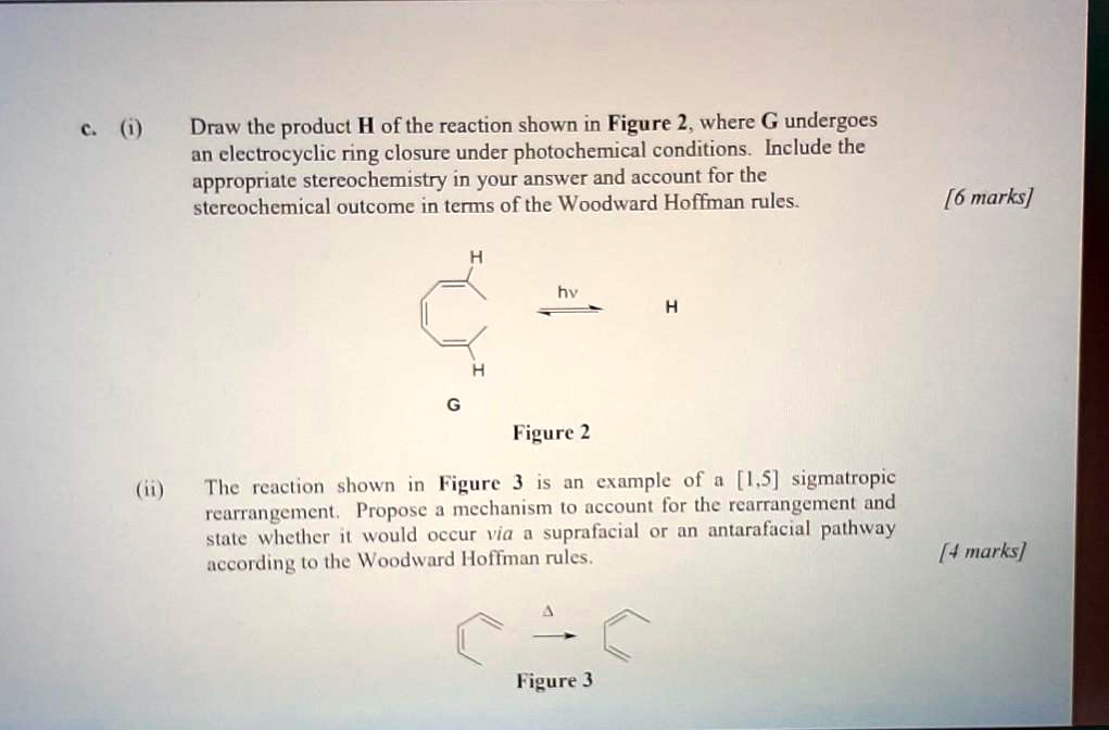 SOLVED:Draw the product H of the reaction shown in Figure 2, where G ...