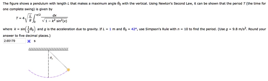 SOLVED: The figure shows pendulum with length that makes maximum angle ...