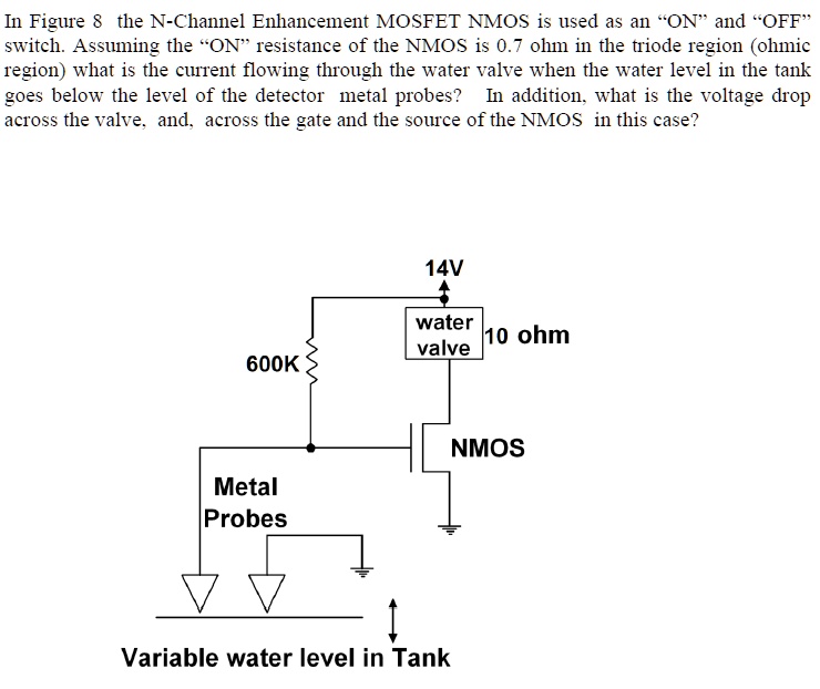 SOLVED: In Figure 8, the N-Channel Enhancement MOSFET (NMOS) is used as ...