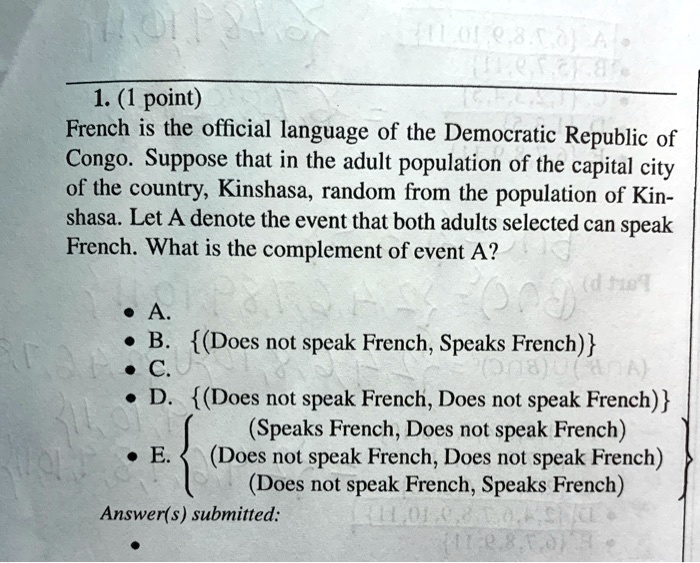 French is the official language of the Democratic Republic of Congo ...