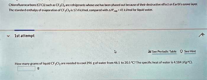 texts chlorofluorocarbons cfcs such as cfci are refrigerants whose use ...