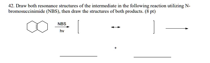 SOLVED: Draw both resonance structures of the intermediate in the ...