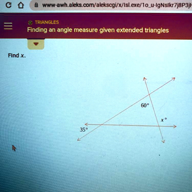 Solved Help Me Please Finding An Angle Measure Given Extended