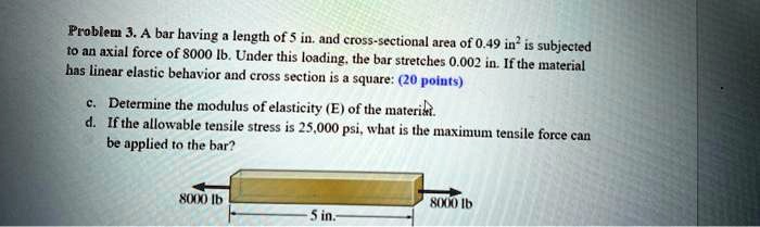 need this answered asap box answer problem 3a bar having a length of 5 ...