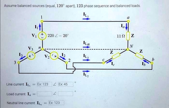 SOLVED: Assume balanced sources equal, 120 apart, 123 phase sequence and balanced loads IL ...