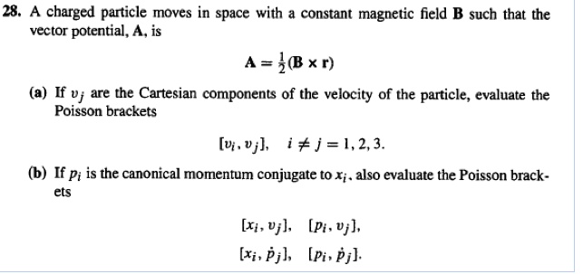 SOLVED: 28. A charged particle moves in space with a constant magnetic field B such that the ...
