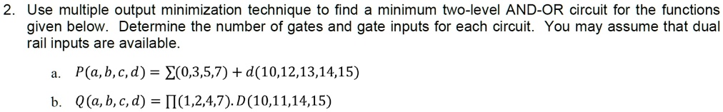 Solved 2 Use Multiple Output Minimization Technique To Find A Minimum 2966