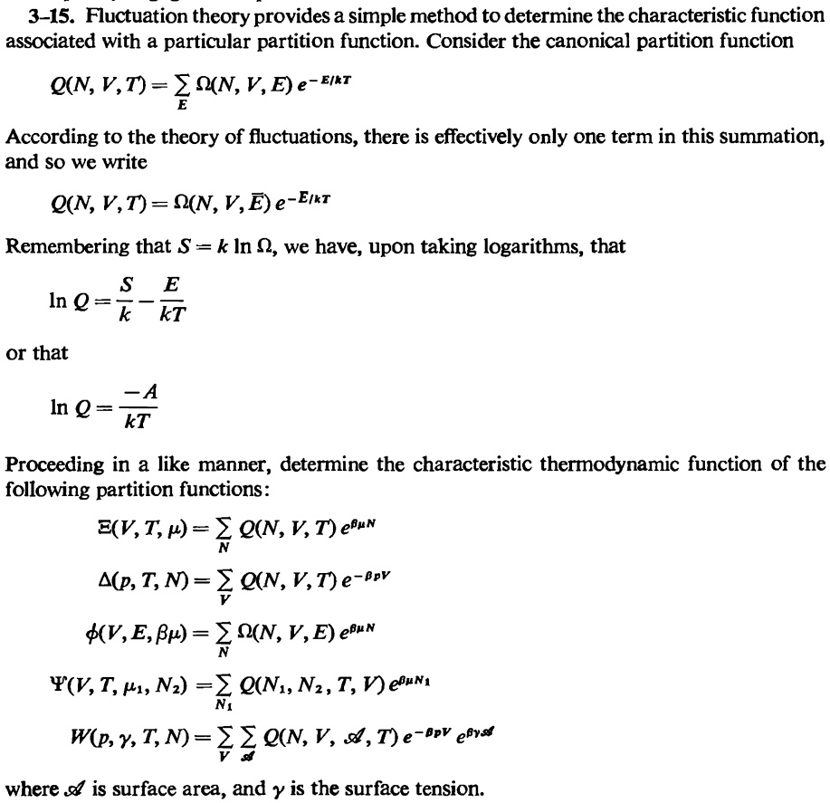 Solved 3 15 Fluctuation Theory Provides A Simple Method To Determine The Characteristic 