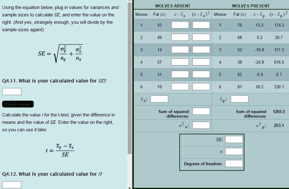 Using the equation below, plug in values for variances and sample sizes ...