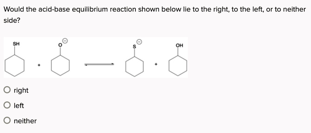 Would the acid-base equilibrium reaction shown below lie to the right ...