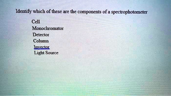 SOLVED: Identify which of these are the components ofa ...