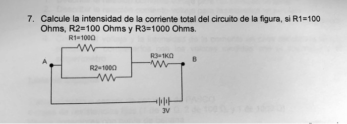 SOLVED: Calculate the intensity of the total current of the circuit in ...