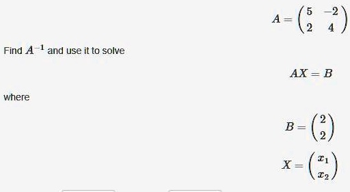 SOLVED: Matriz Inversa? El ejercicio me pide obtener la matriz inversa ...