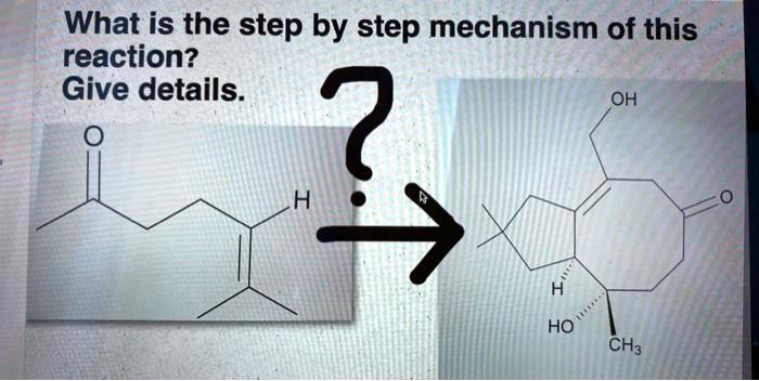 SOLVED: What is the step by step mechanism of this reaction? Give ...