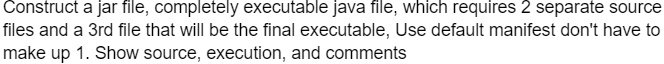 Solved Question Construct A Jar File Completely Executable Java File 1196