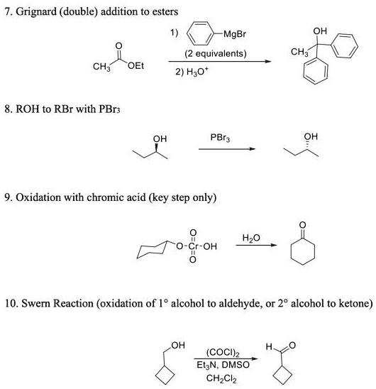 SOLVED: 7. Grignard (double) addition to esters MgBr2 OH (2 equivalents ...
