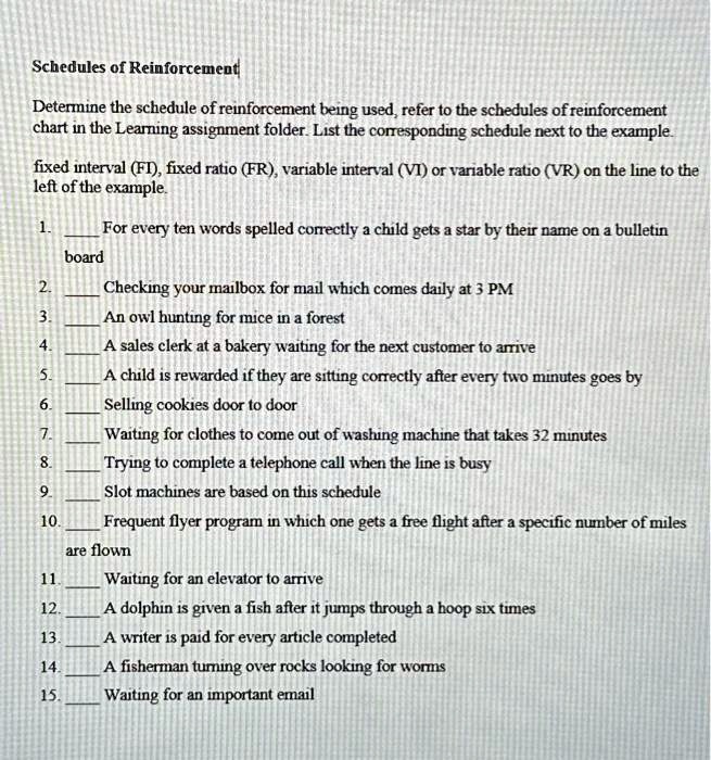 texts schedules of reinforcement determine the schedule of ...