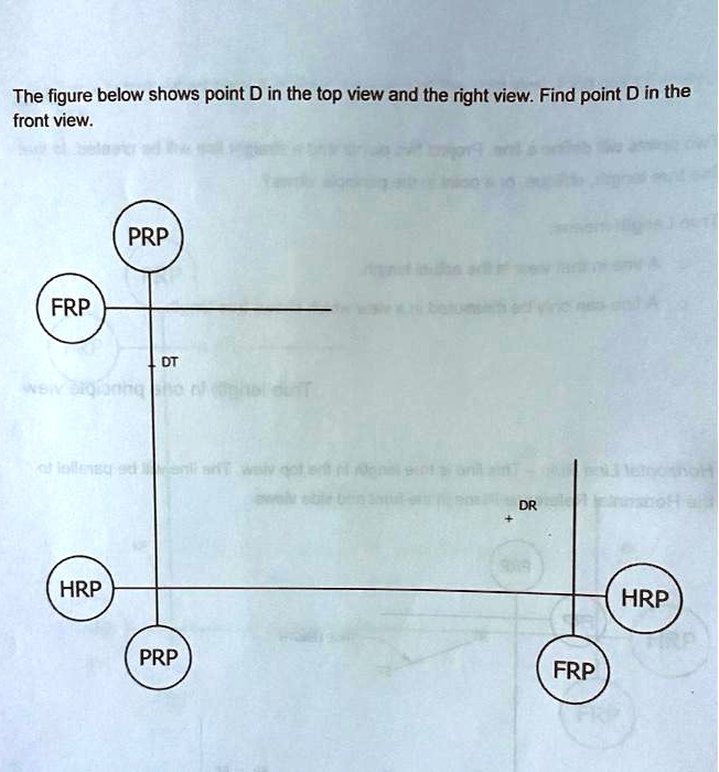 SOLVED: The figure below shows point D in the top view and the right view. Find point D in the ...